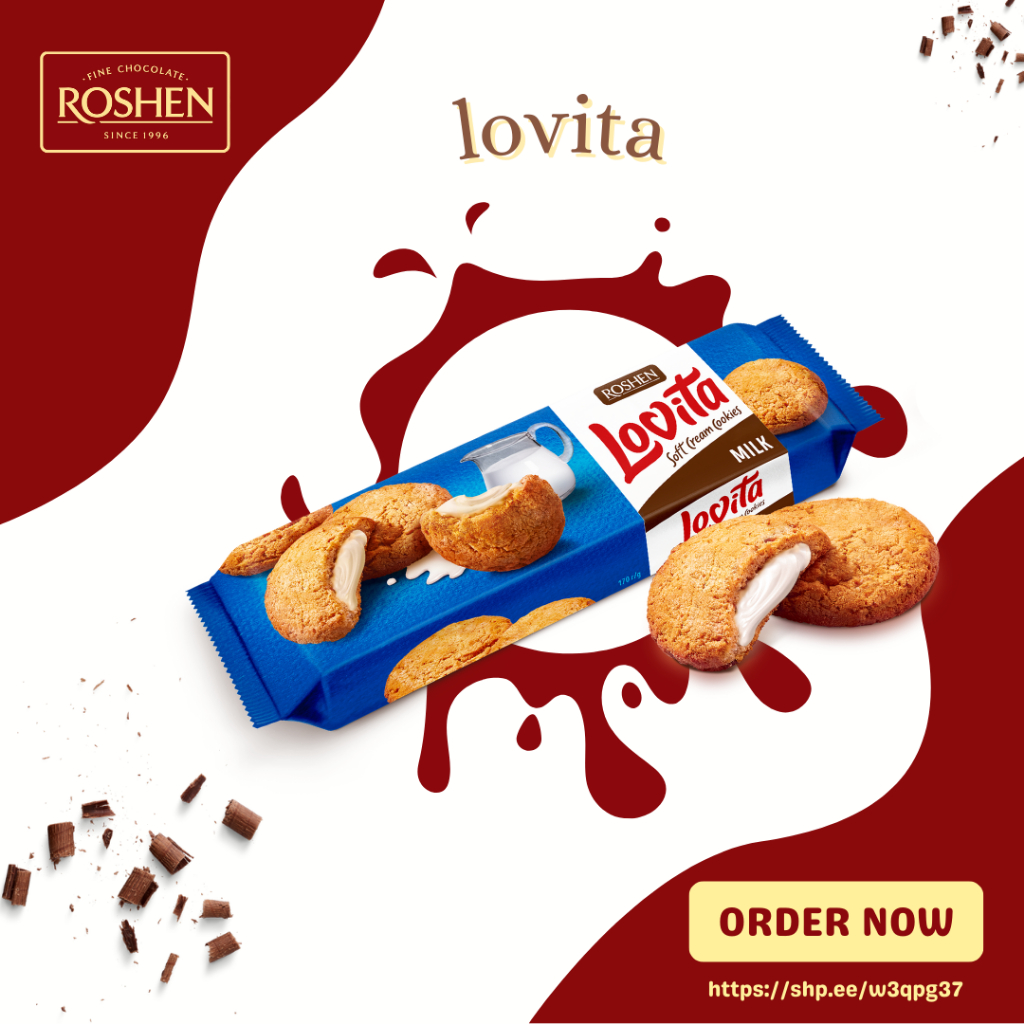 ROSHEN Lovita Soft Cookies - Milk (127g) Roshen Biskut Lembut susu ...