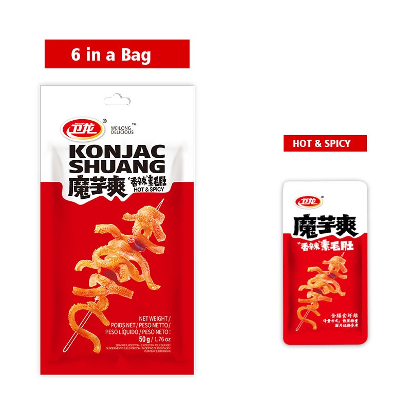 Mo Yu Shuang Weilong Spicy Snacks Konjac Shuang Vegetarian (252g) 魔芋爽 ...