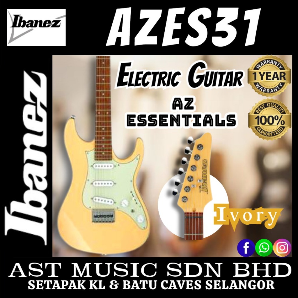 Ibanez AZES31 Electric Guitar AZ Essentials – Ivory ( AZES-31 / Azes31 ...