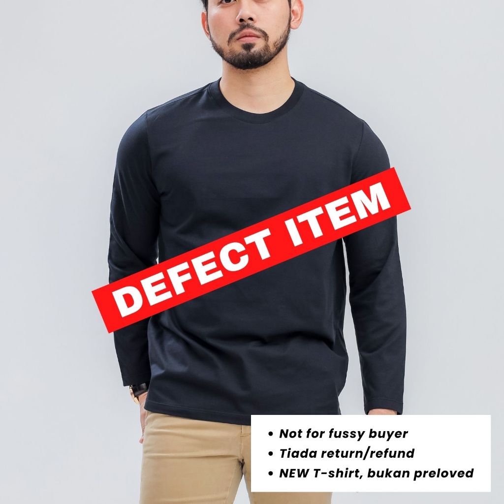Minor Defect Sales - Long Sleeve Basic Tee | Shopee Malaysia