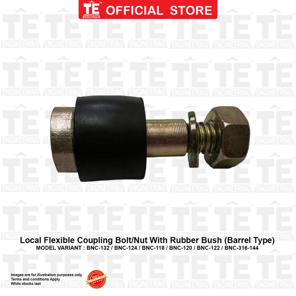 Local Flexible Coupling Bolt & Nut with Rubber Bush (Pin Bush Coupling ...