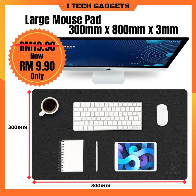 ITECHGADGETS Mouse Pad Gaming Large Mousepad Desk Mat Large Mouse Mat ...