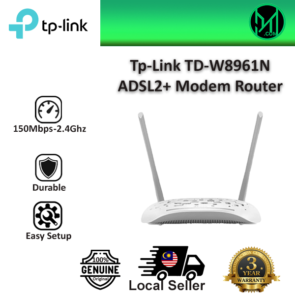 Tp-Link TL-W8961N 300Mbps WIFI ADSL2+ Modem Router/Streamyx/adsl/dlink ...