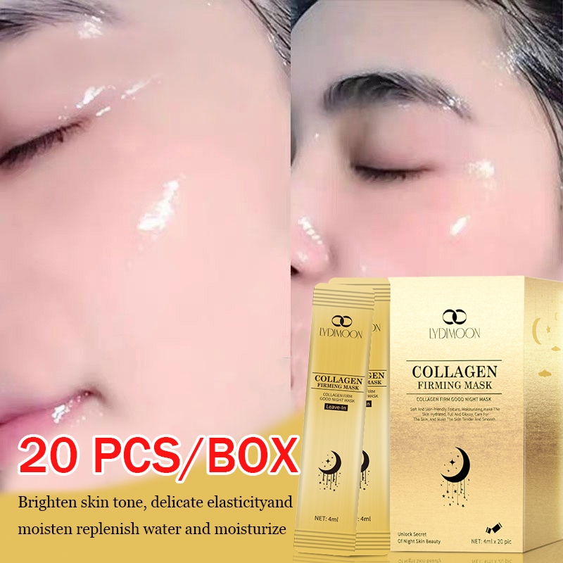 20pcs/box Collagen Firming Good Night Jelly Mask Moisturizing Face Mask ...