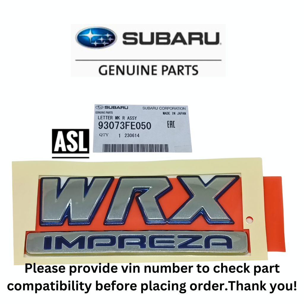 Genuine Subaru Rear Trunk Emblem 93073FE050 V7 Impreza WRX STI | Shopee ...