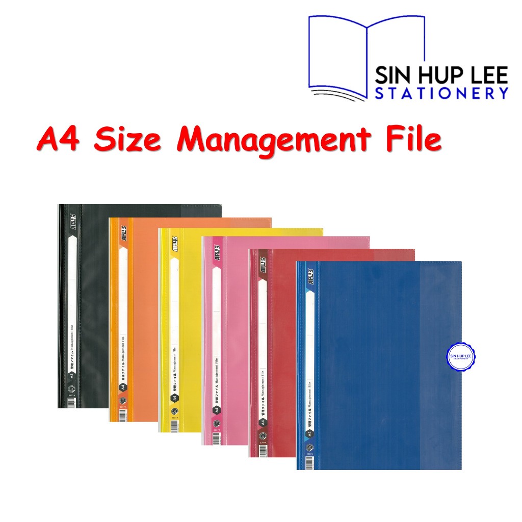 APLUS A4 Size Management File / Document Paper File Folder with Pocket ...