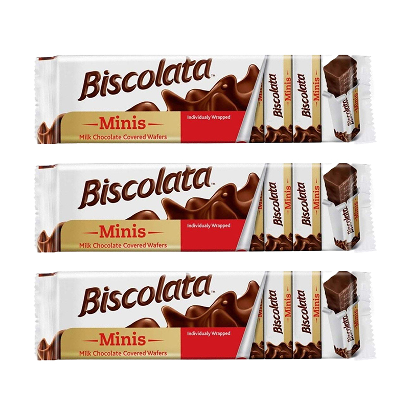 Biscolata Minis Hazelnut Chocolate Wafer (117g) (18pcs) (Pack of 3 ...
