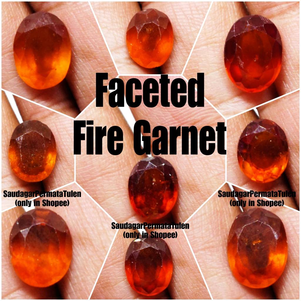 Batu Cincin 100% Asli Fire Garnet (Faceted) | Shopee Malaysia