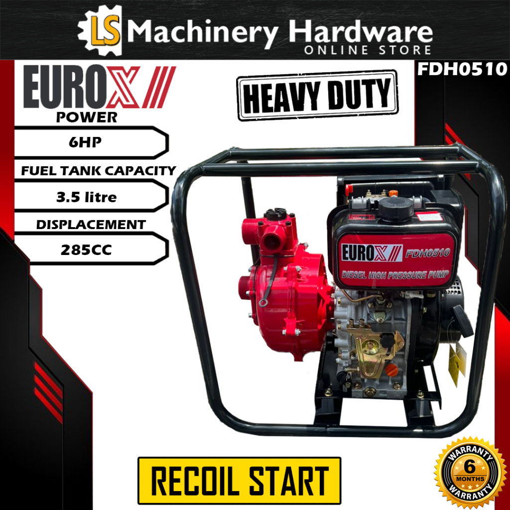 EUROX FDH8512 2" Diesel Fire Fighting Pump - 6 Months Warranty | Shopee Malaysia
