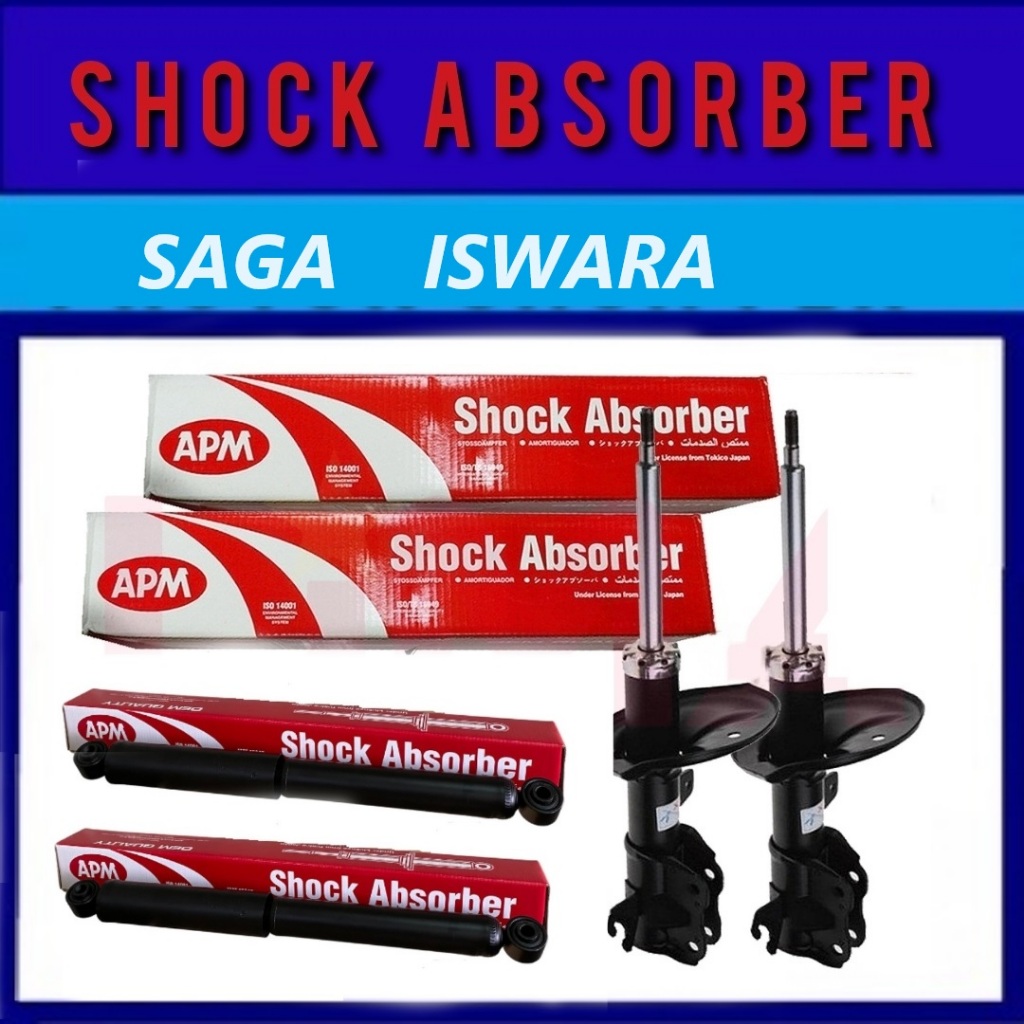 SAGA ISWARA 1992 APM SHOCK ABSORBER DEPAN FRONT OIL BEKALANG REAR GAS | Shopee Malaysia