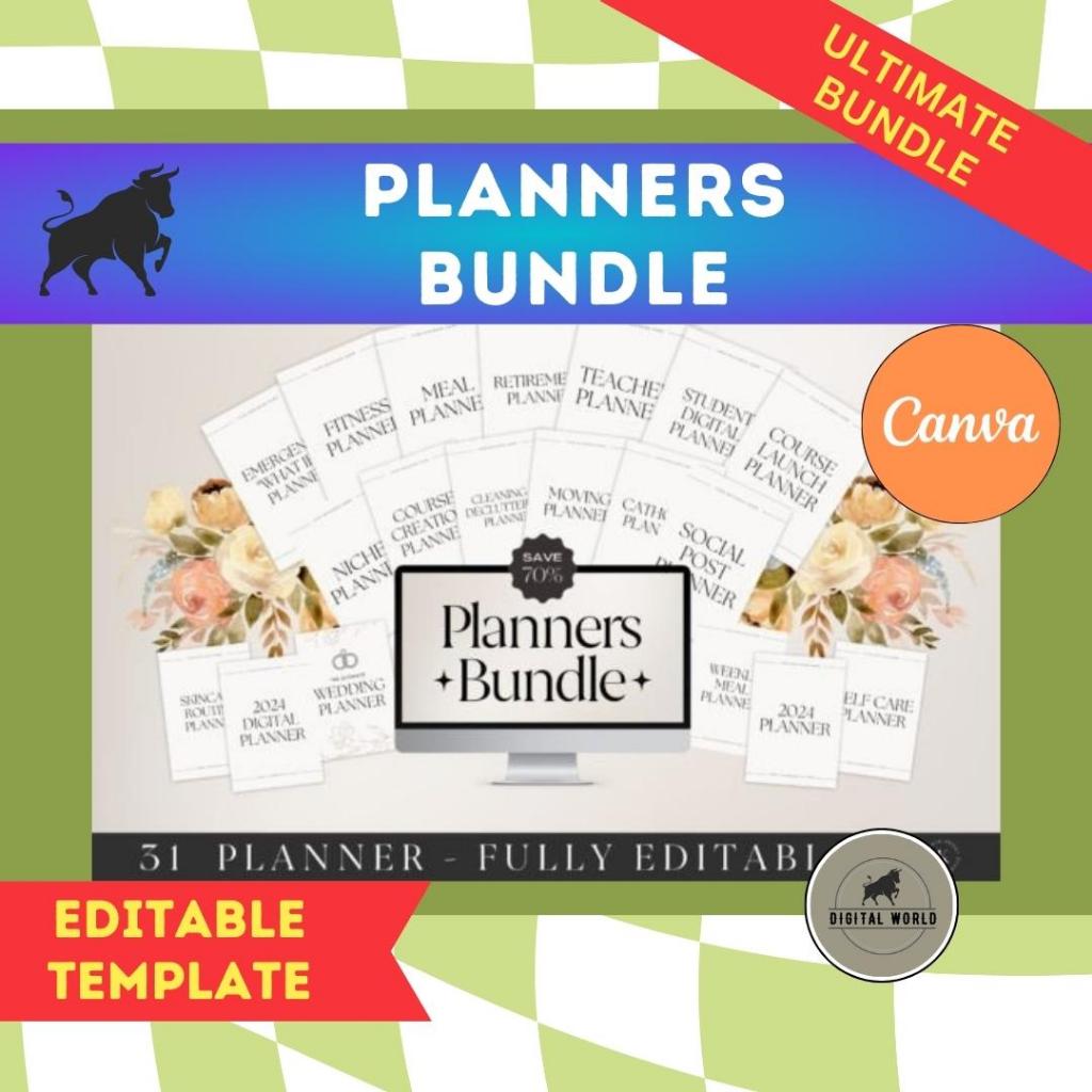 Ultimate Canva Planner Bundle | Canva Template | Canva Planner ...