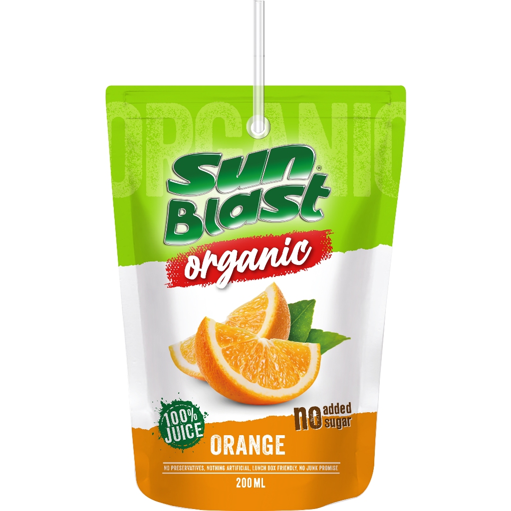 Sunblast Organic 100% Orange Juice 200ml | Shopee Malaysia
