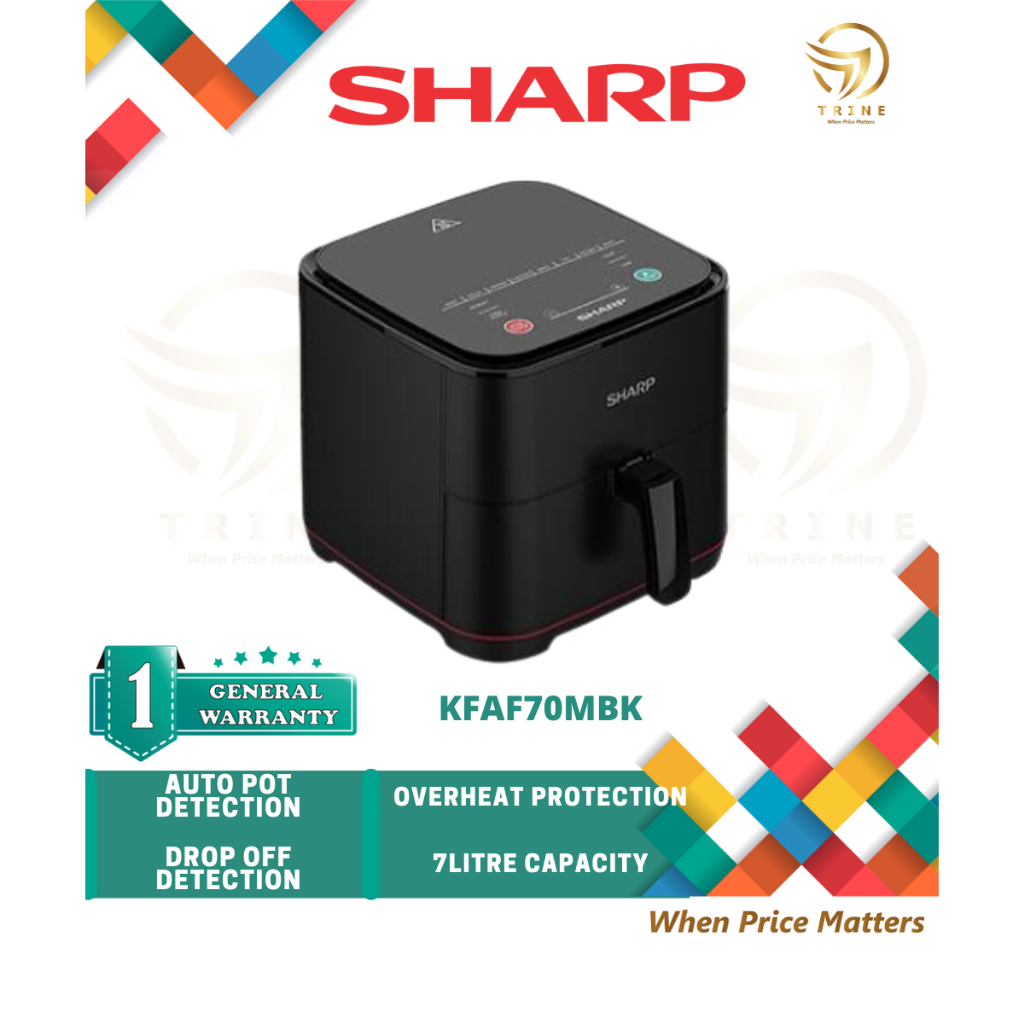 NEW 2023 SHARP AIR FRYER 7 LITRE (KFAF70MBK) | Shopee Malaysia