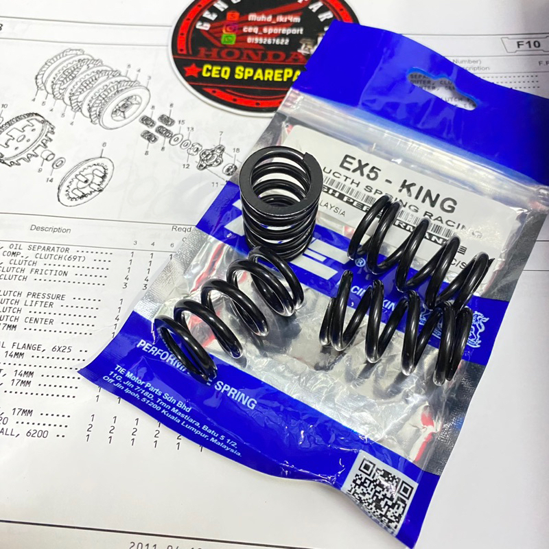 SPRING CLUTCH TIE RACING EX5 HP/DREAM 💯ORIGINAL TIE RACING KING ...