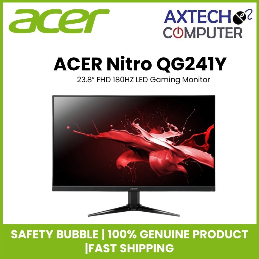 Acer Nitro QG241Y S3 23.8" FHD 180Hz Gaming Monitor ( DP, HDMI, 3 Yrs ...