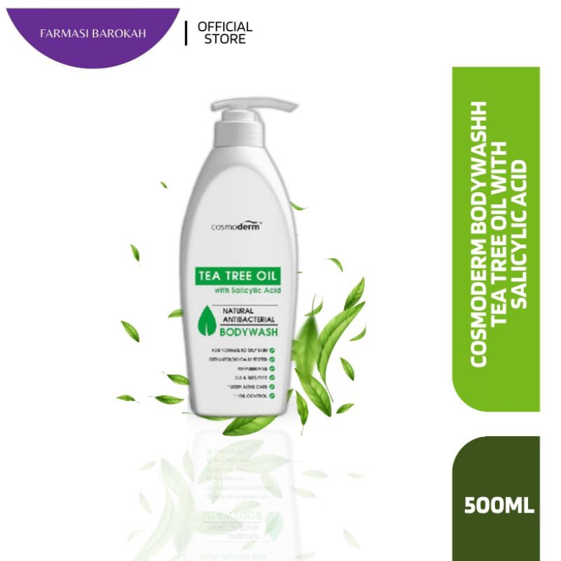 Cosmoderm Tea Tree Oil Bodywash with Salicylic Acid 500ML | Shopee Malaysia