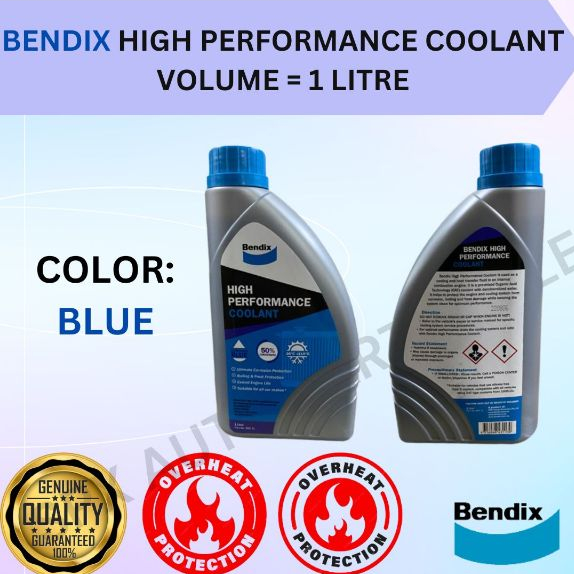 BENDIX GENUINE ANTI FREEZE COOLANT (BLUE) (1L) FOR VOLVO, HONDA ...