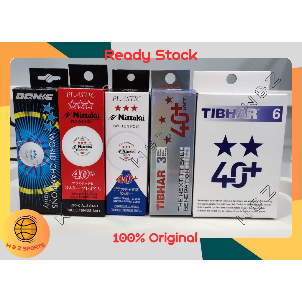 [100% ORIGINAL] Nittaku/Donic/TIBHAR Table Tennis Ball [READY STOCK ...