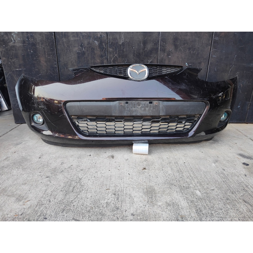 JDM Mazda2 Mazda 2 Demio DE Front Bumper With BLUE Fog Lamps Lights And ...