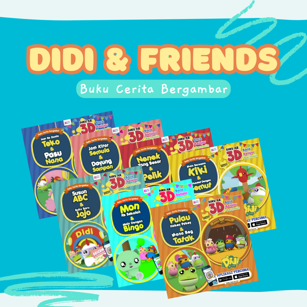 Buku Cerita Bergambar Didi & Friends | Mon Ke Sekolah | Susun ABC ...