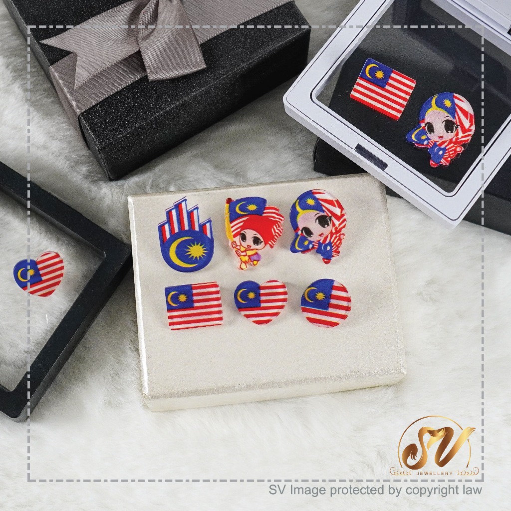Baby Brooch Pin Tudung Shawl Bawal Bendera Malaysia Kecil Brooch ...