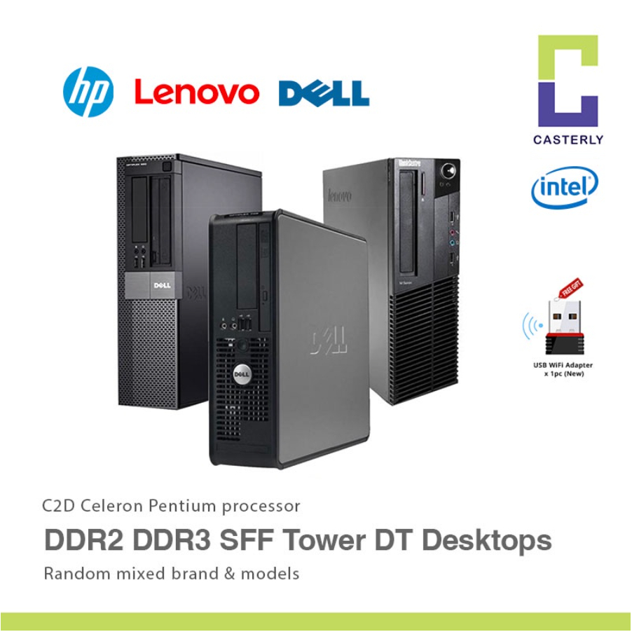 FREE WiFi [R] Mix Brands USFF SFF Tower Desktops C2D C2Q Celeron ...