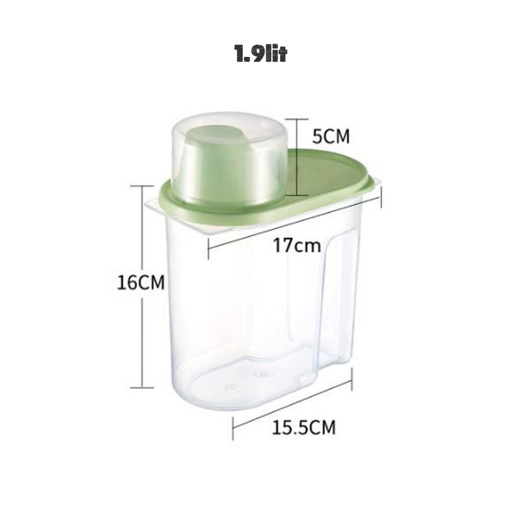 Food Cntainer Rice Dispenser Grain Storage Box Plastic Measuring Cup ...