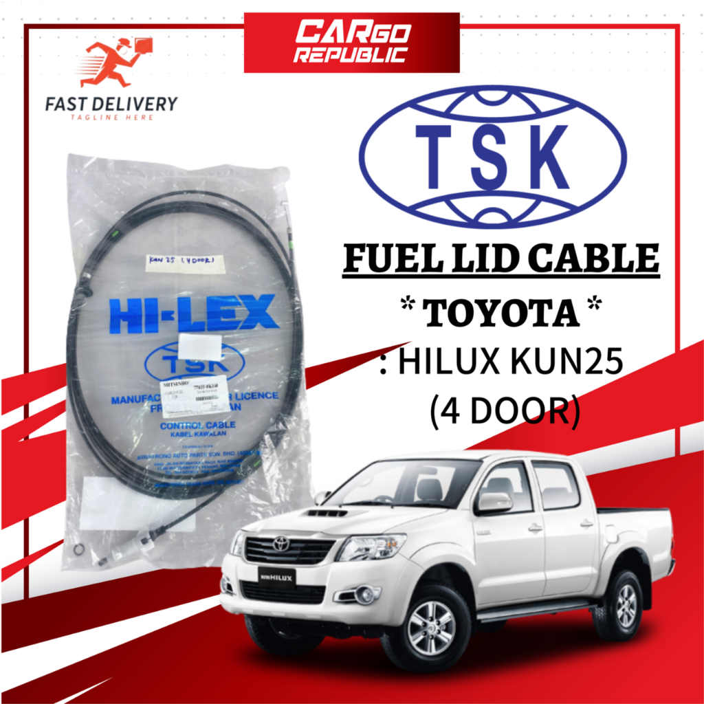 Toyota Hilux Kun25 (4 Door) Fuel Lid Cable 100% Brand New HI-LEX TSK ...
