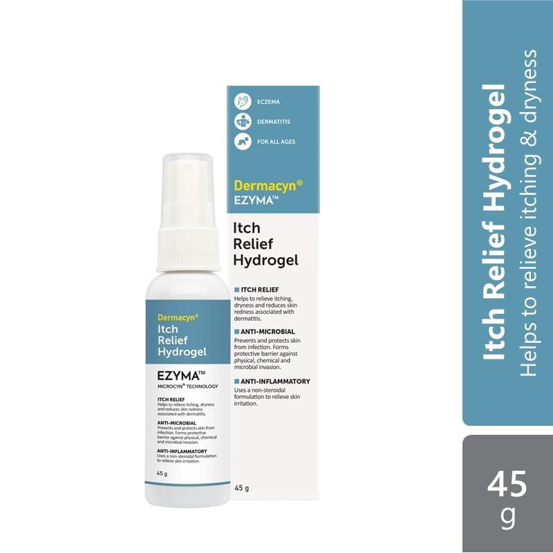 Dermacyn Ezyma Hydrogel Spray 45g | Itchy Relief Anti-Microbial Anti ...