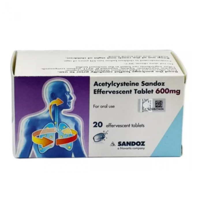 Sandoz Acetylcysteine Effervescent Tablet 600mg 20'S | Shopee Malaysia