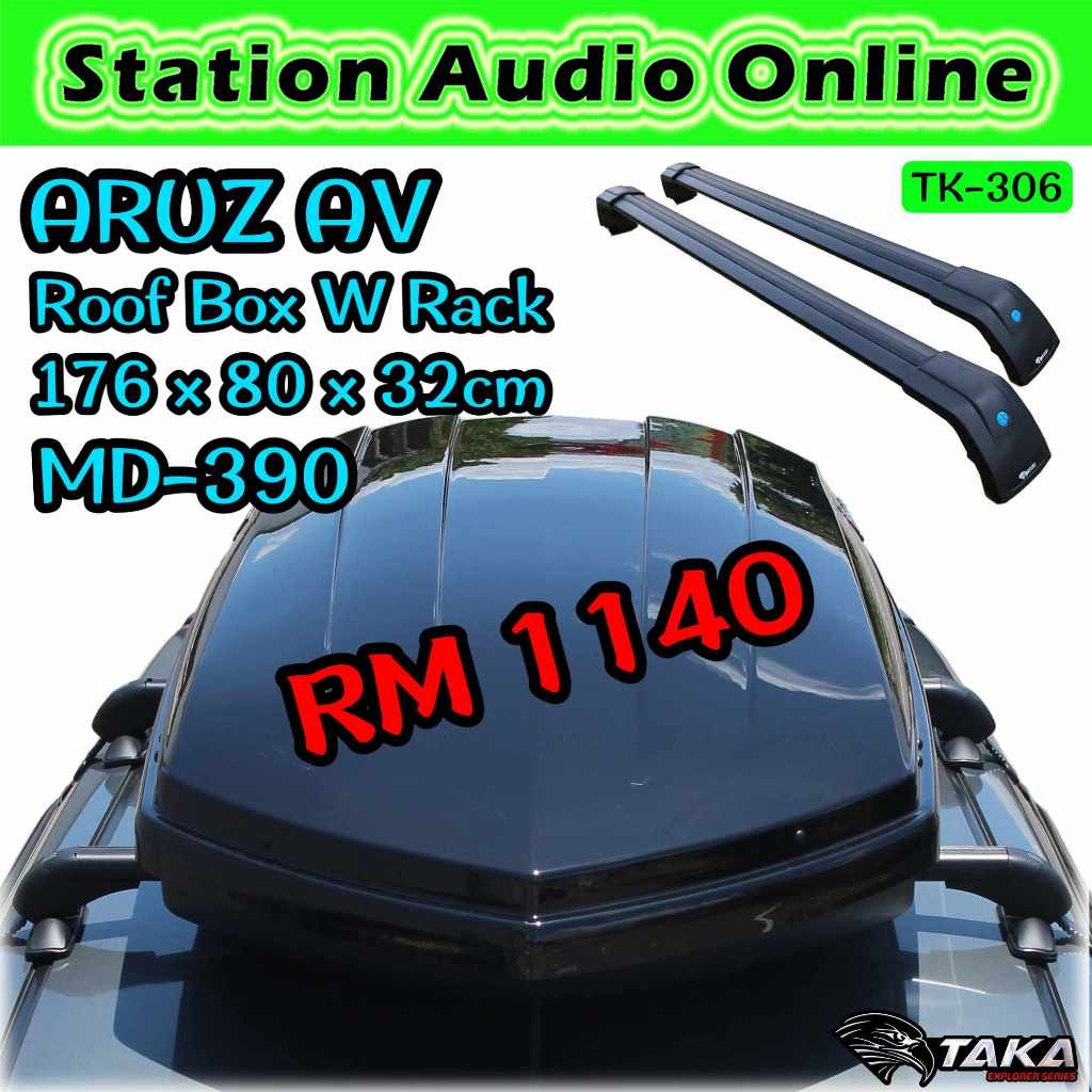 TAKA MD-390 Car Roof Box [Explorer Series] [L Size] [Glossy Black ...