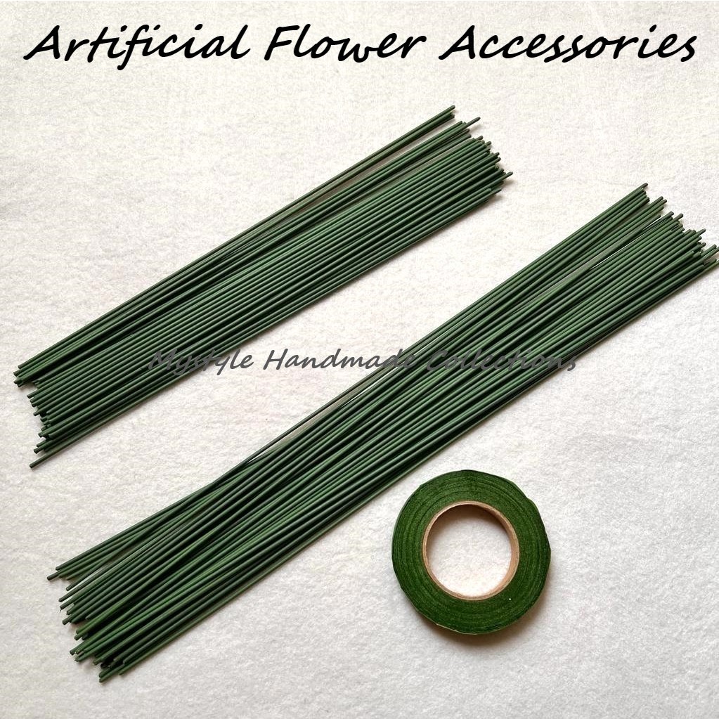 50 Pieces Flower Stick, Flower Rod, Tangkai Bunga, Batang Bunga, Flower ...