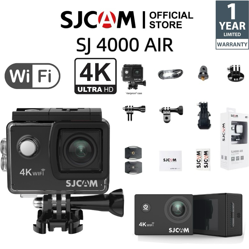 SJCAM OFFICIAL SJ4000 AIR 4K VIDEO SUPER HIGH QUALITY ACTION CAMERA (1 Years warranty) | Shopee ...