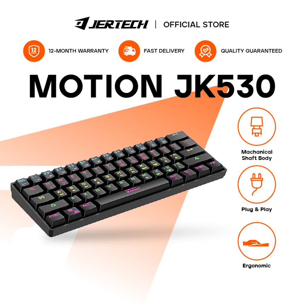 Jertech JK530 Motion 61 Keys Mechanical RGB Rechargeable Bluetooth ...