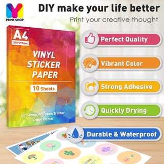 Inkjet 10 Sheets A4 PP Glossy Sticker Paper Size 210*297mm Clear ...