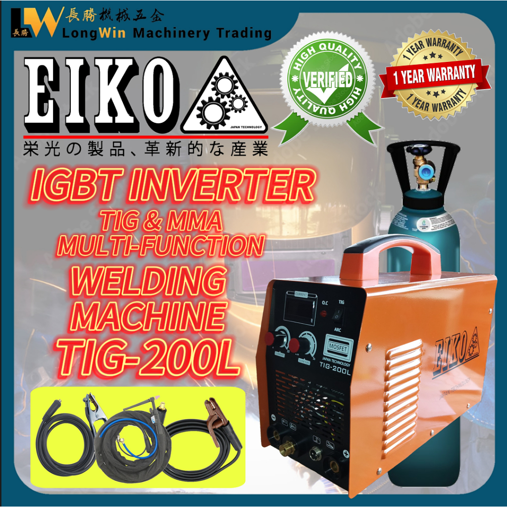 EIKO JAPAN TIG-200L Multi Function 200AMP IGBT Inverter TIG Welding ...