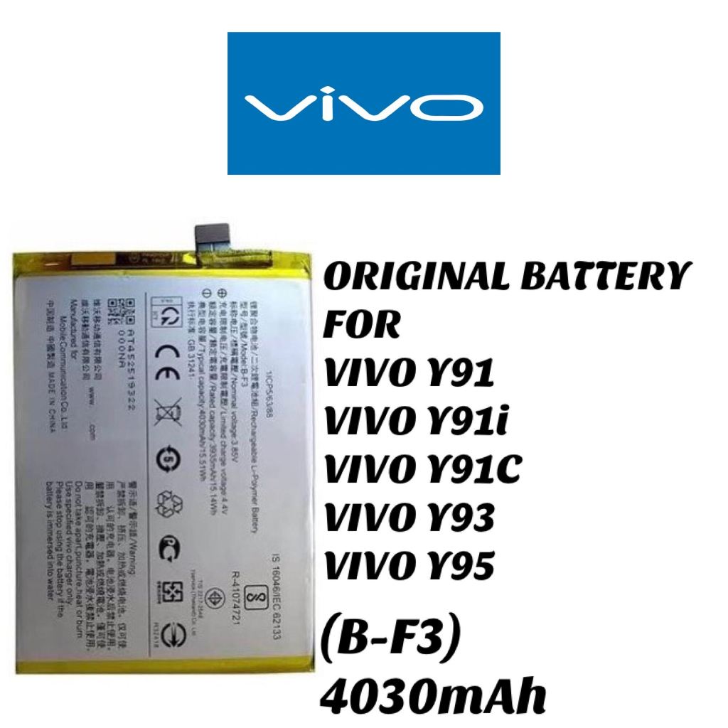 BATTERY VIVO Y91 (B-F3) ORIGINAL | Shopee Malaysia