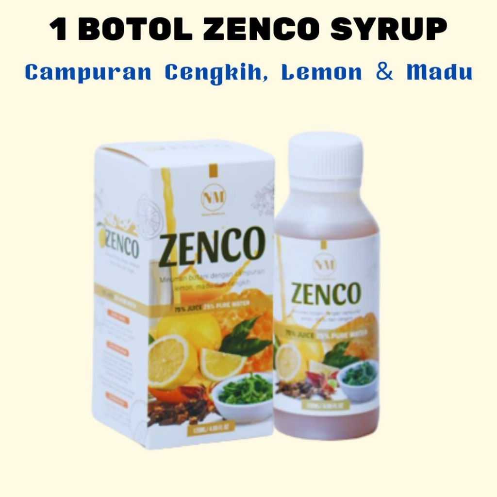 Zenco Syrup Minuman Herba Bunga Cengkih Lemon Madu mengurangkan batuk ...