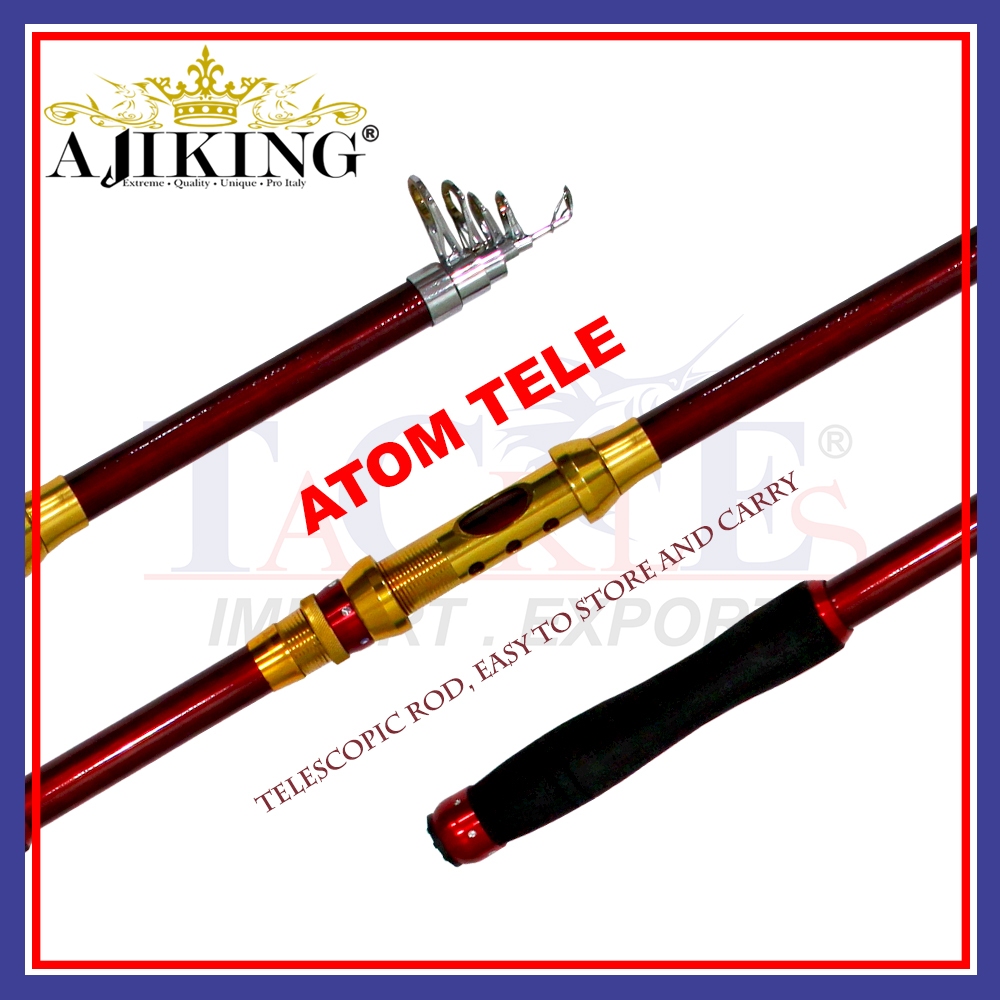 (1.8M- 3.0M) Spinning Fishing Rod Ajiking Atom Tele Rod [2Kg-3Kg Max ...