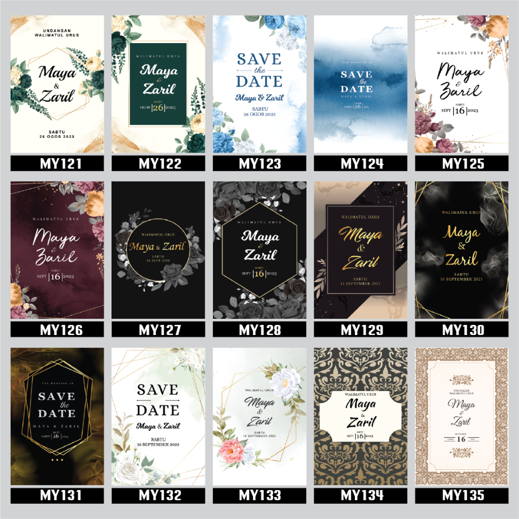 KAD KAHWIN DESIGN TERBARU 2024_SAIZ 4X6 INCI_260GSM TEBAL | Shopee Malaysia