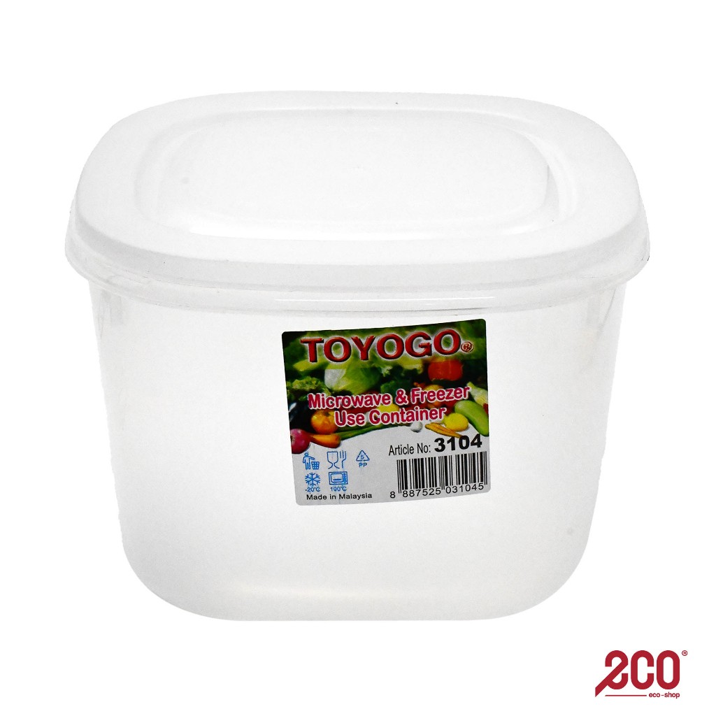 Toyogo Fresh Square Box / Microwaveable Food Storage Container 3L (19cm ...