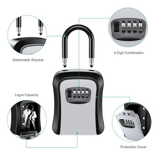 【Ready Stock】Hanging Safe Key Box Portable Key Storage Lock Box Peti ...