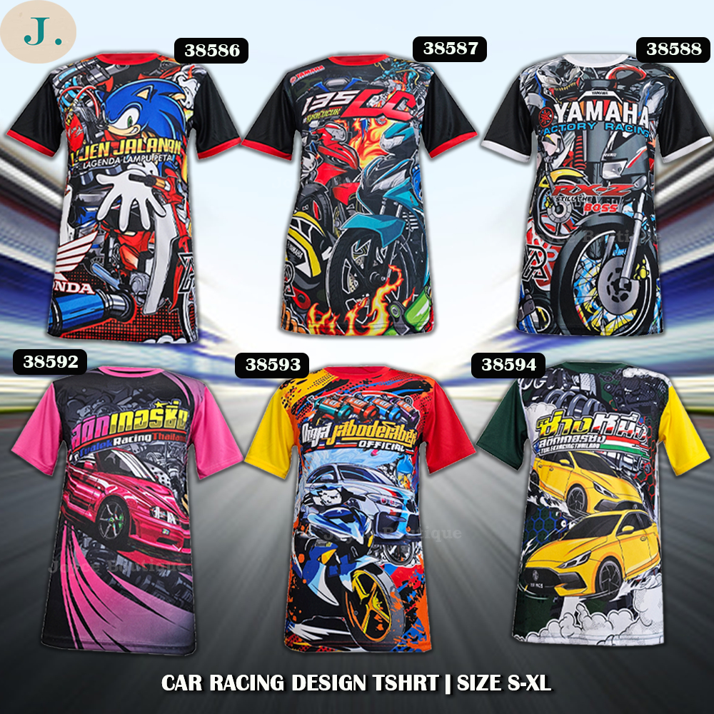 Racing Motor Viral Design Kereta Yamaha Honda Size: S-XL | Shopee Malaysia