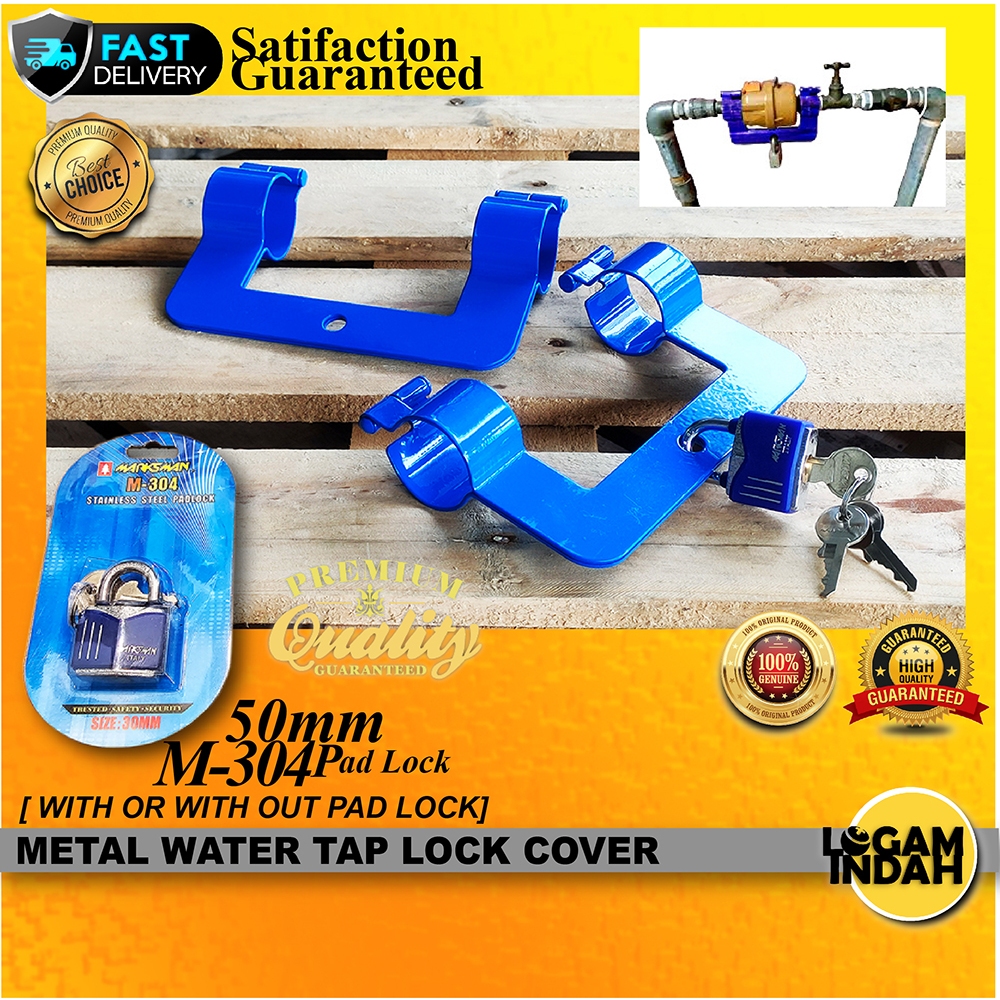 METAL WATER METER CLAMP WITH LOCK / WATER METER LOCK / KUNCI METER AIR ...