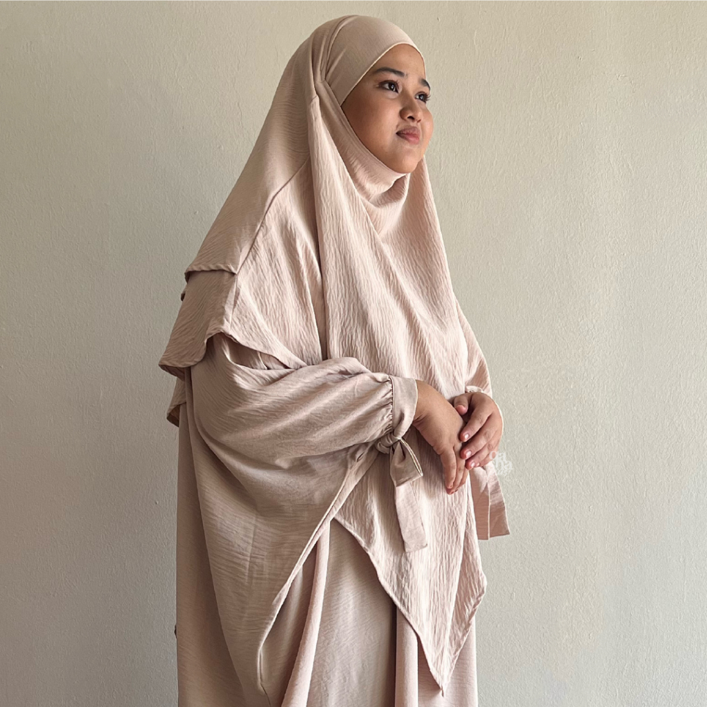 Khimar Kayla Ironless Crepe by Qashapluss | Shopee Malaysia