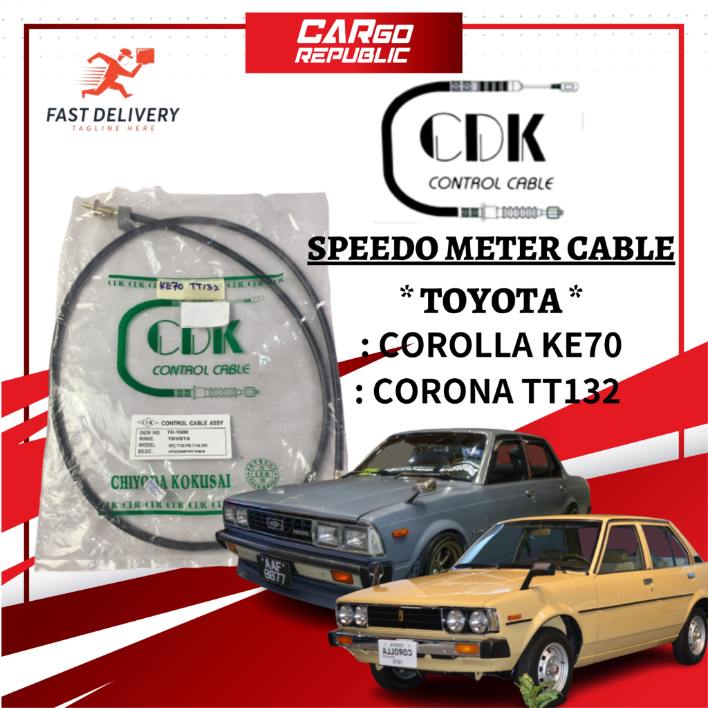 Toyota Corolla Ke70 , Corona TT132 Speedo Meter Cable 100% Brand New ...