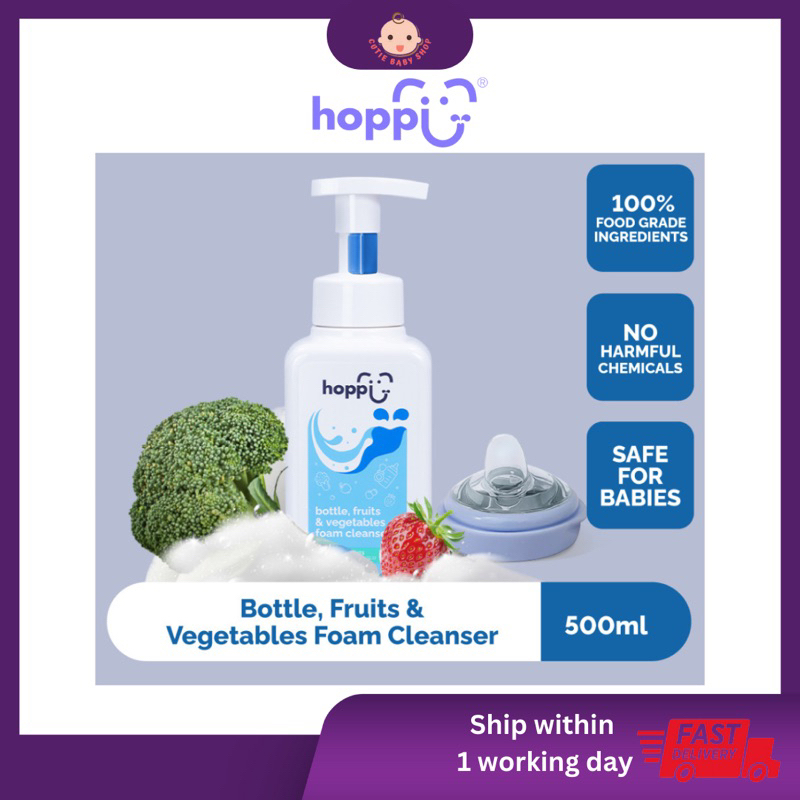 Hoppi Bottle, Fruits & Vegetables Foam Cleanser (500ml/Bottle) | Shopee Malaysia
