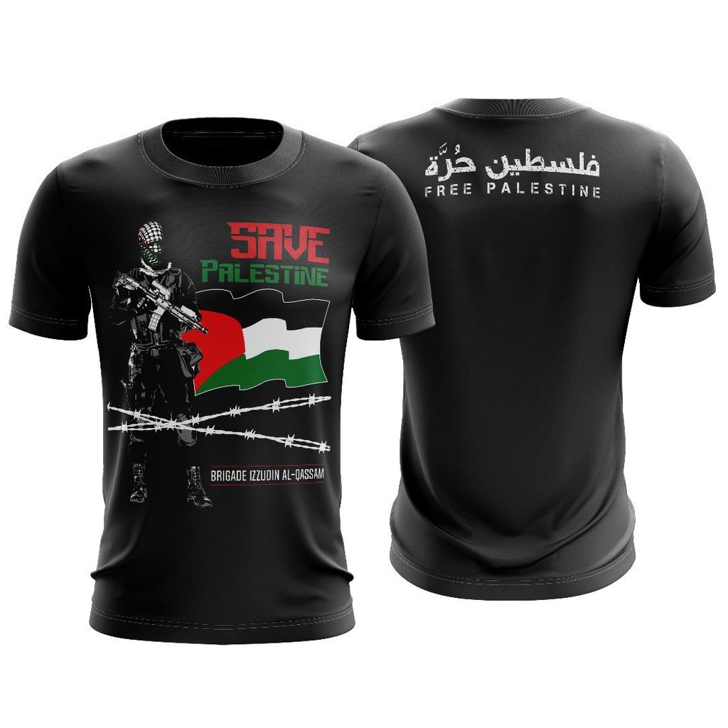 HAMAS BRIGADE AL-QASSAM Save Palestine Free Palestine Tshirt Microfiber ...