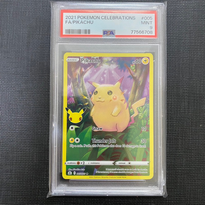Pikachu Chunky Celebrations PSA 9 Graded Slab - PTCG Pokemon Card Original | Shopee Malaysia