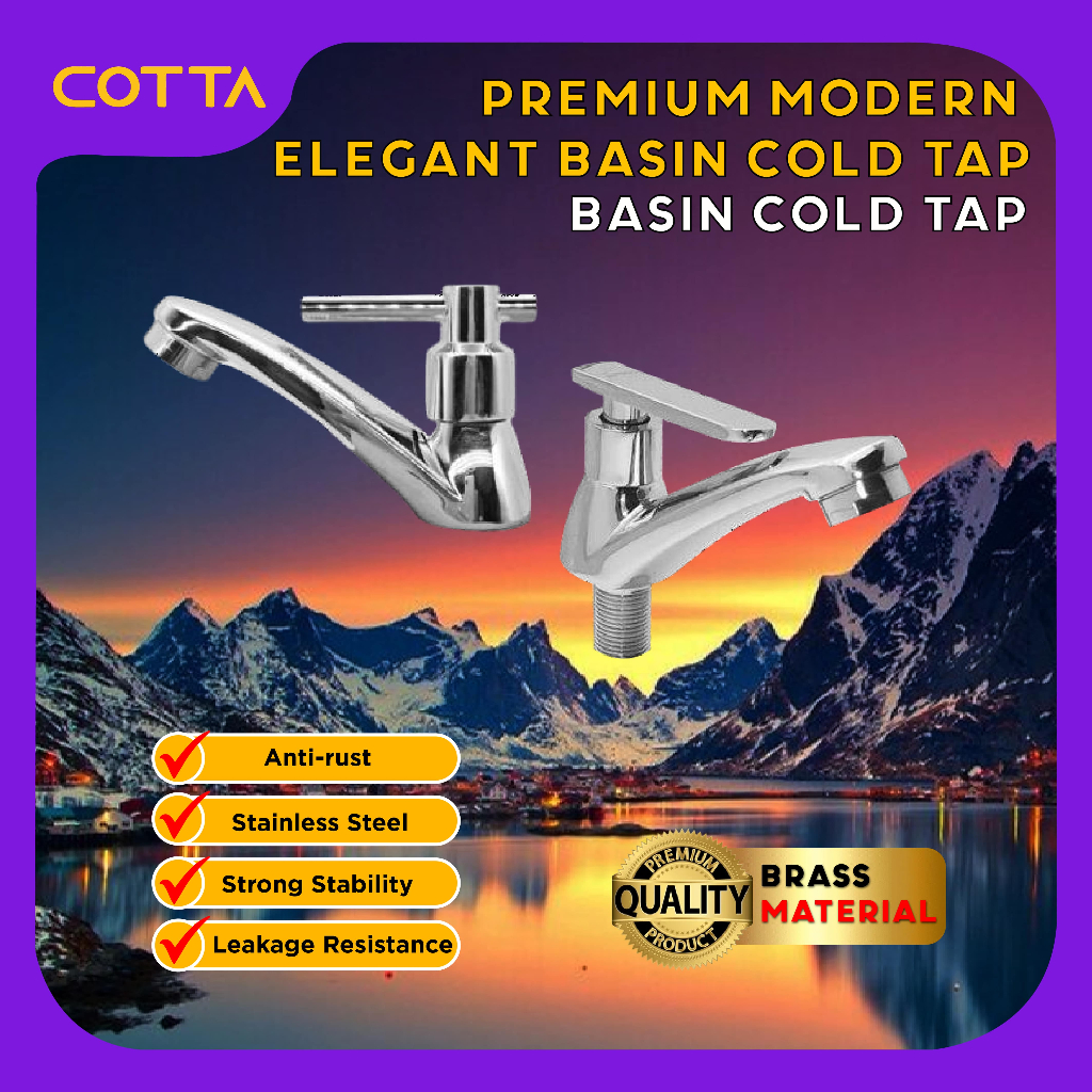 COTTA Basin Cold Tap Water Tap Bathroom Kitchen Sink Basin Faucet Water ...